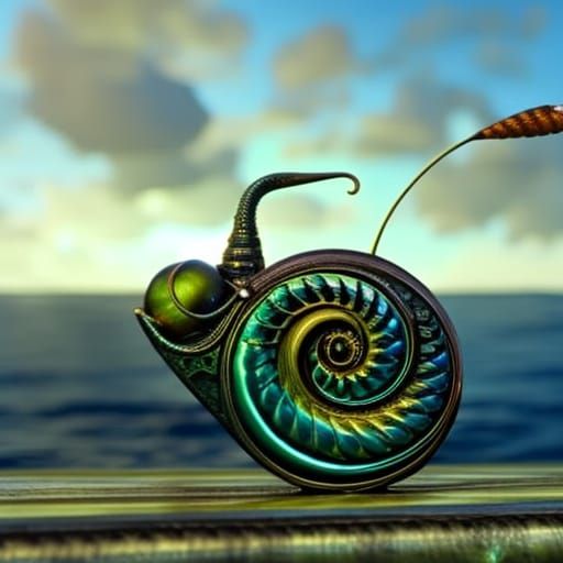 Burning Rubber Drag Race Snail - AI Generated Artwork - NightCafe Creator