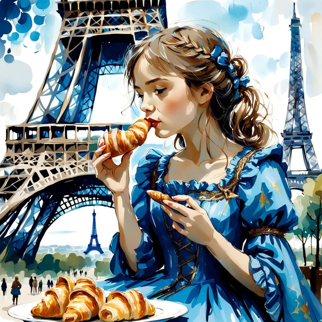 Jean d Arc with her Qwosant - AI Generated Artwork - NightCafe Creator