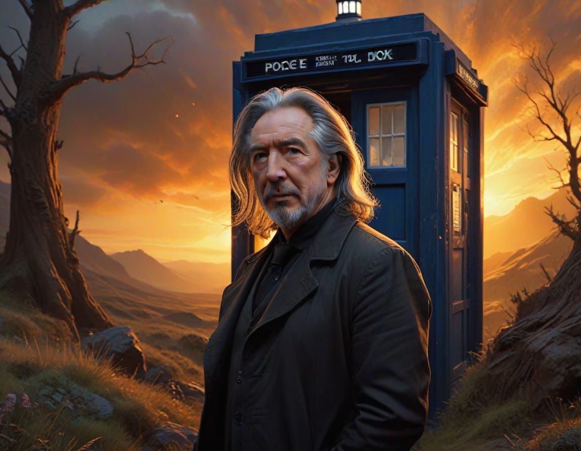 What If? The Doctor - Elegant Portrait of Alan Rickman Stand...