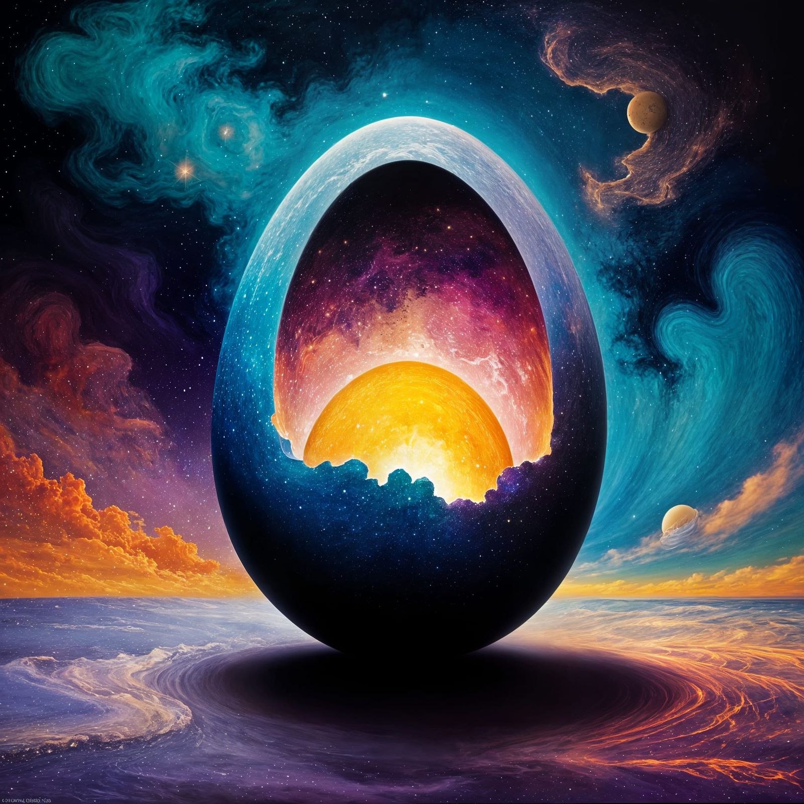 This egg is a cosmic Easter dream of the whole beautiful universe, and Christ is laughing with ...