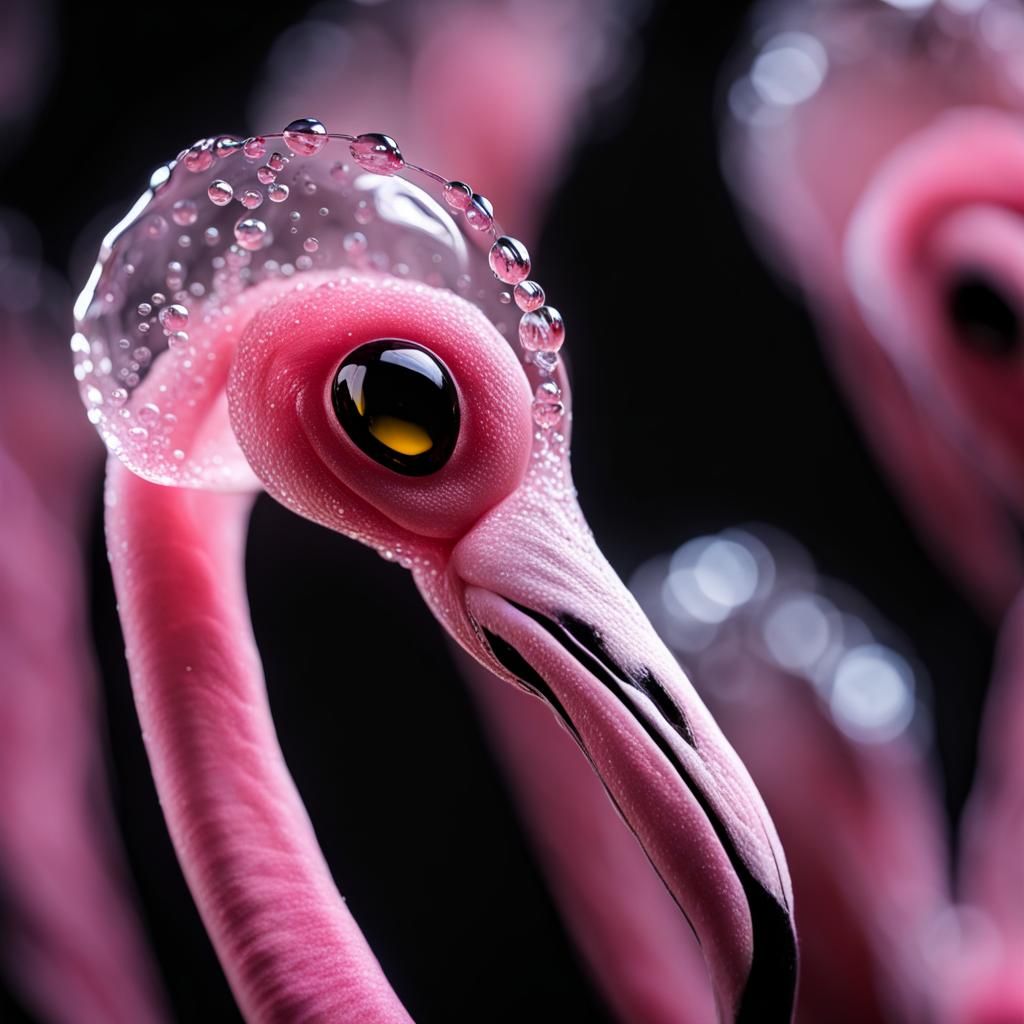 translucent alien with flamingo DNA 0.2 - AI Generated Artwork ...