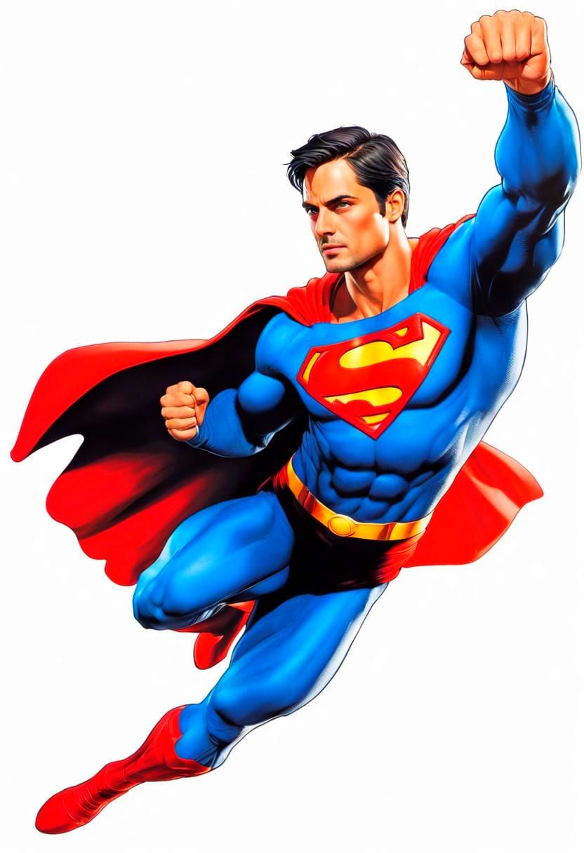 Handsome Superman Portrayal in Ultra-Realistic Sty... - AI Art