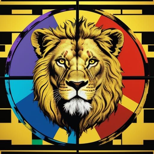 lion, Screen print - lion, Screen print