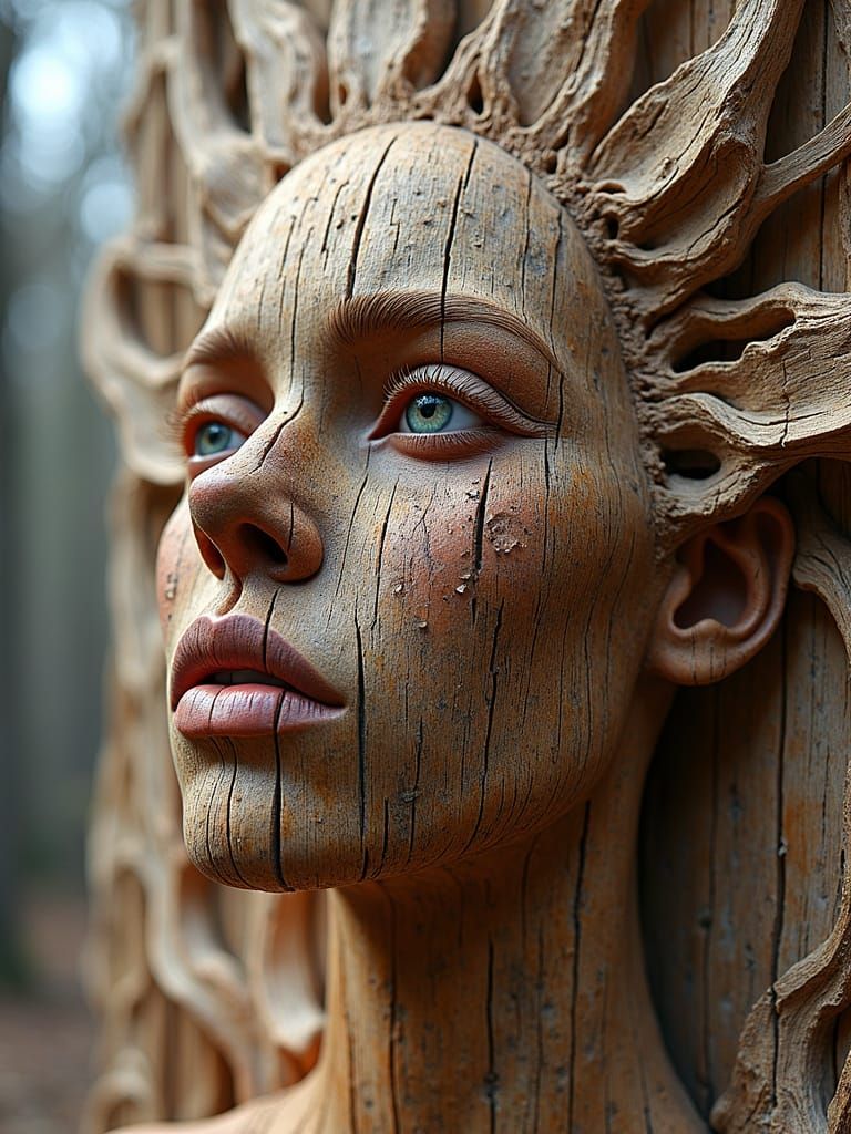 Folded Wood Embraces a Full-Body Living Entropic Algorithm