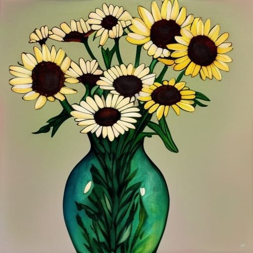 Vase of Flowers - AI Generated Artwork - NightCafe Creator