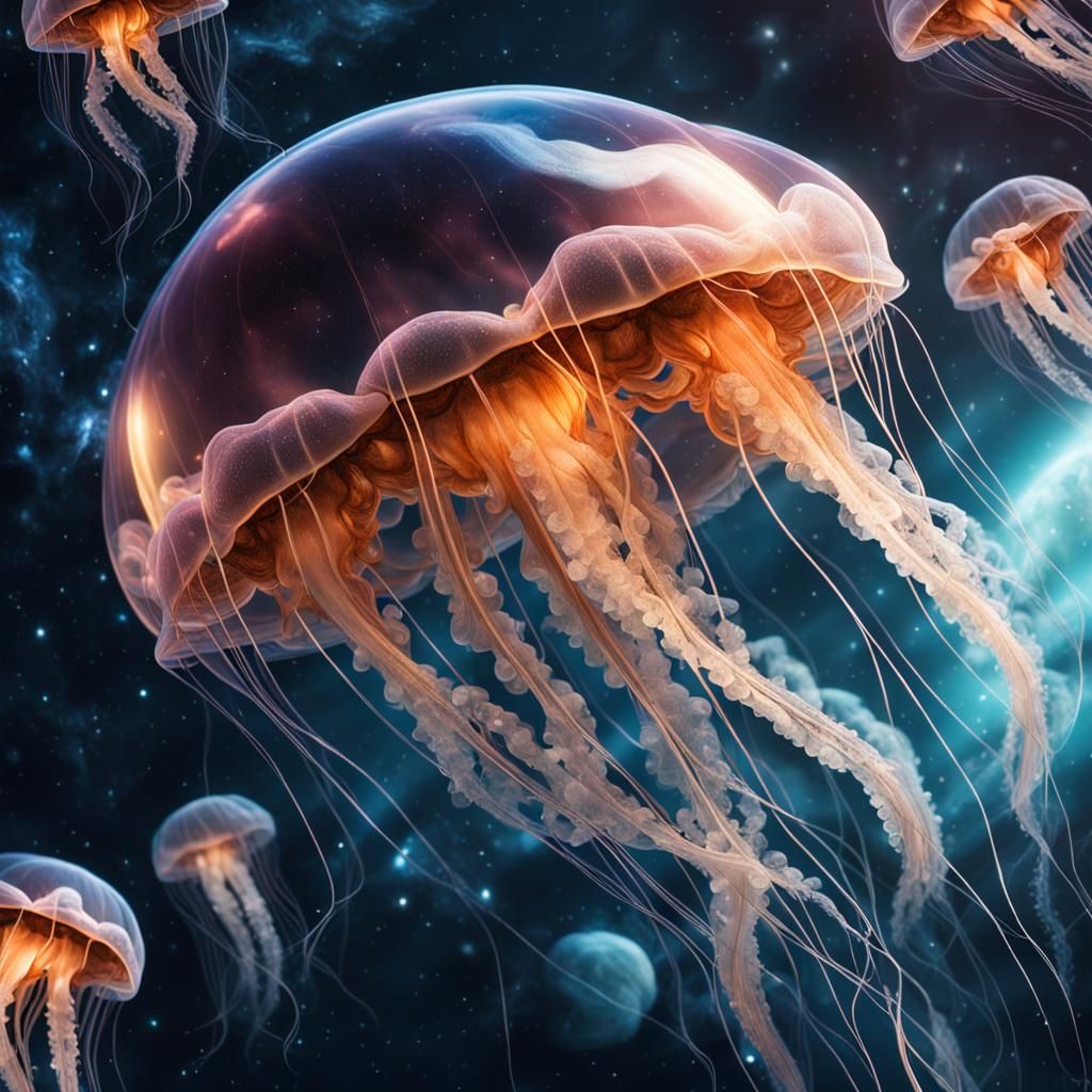 Space Jellyfish - AI Generated Artwork - NightCafe Creator