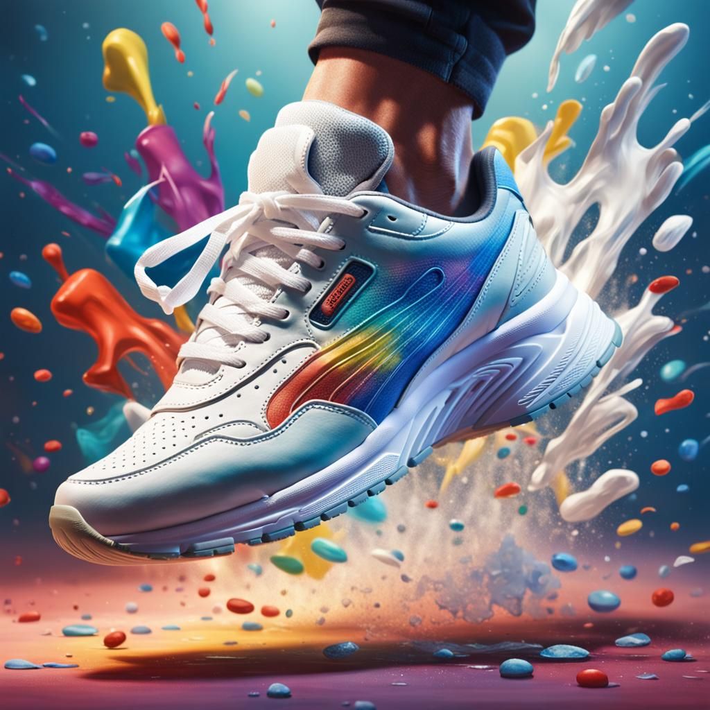 Splash shoe - AI Generated Artwork - NightCafe Creator
