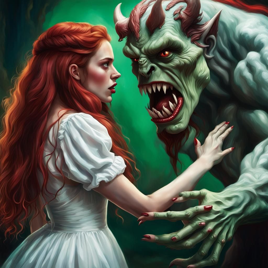 Calming the monster down - AI Generated Artwork - NightCafe Creator