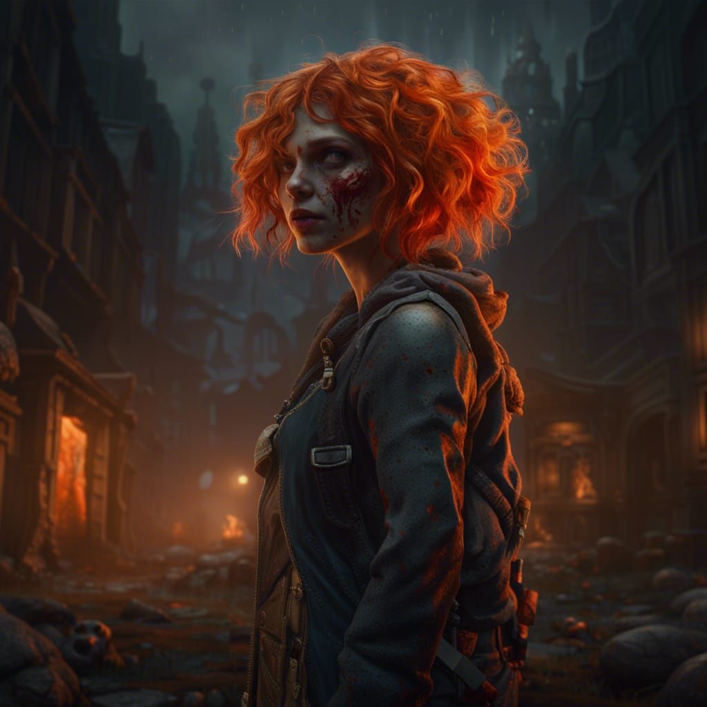 Zombie Girl - AI Generated Artwork - NightCafe Creator