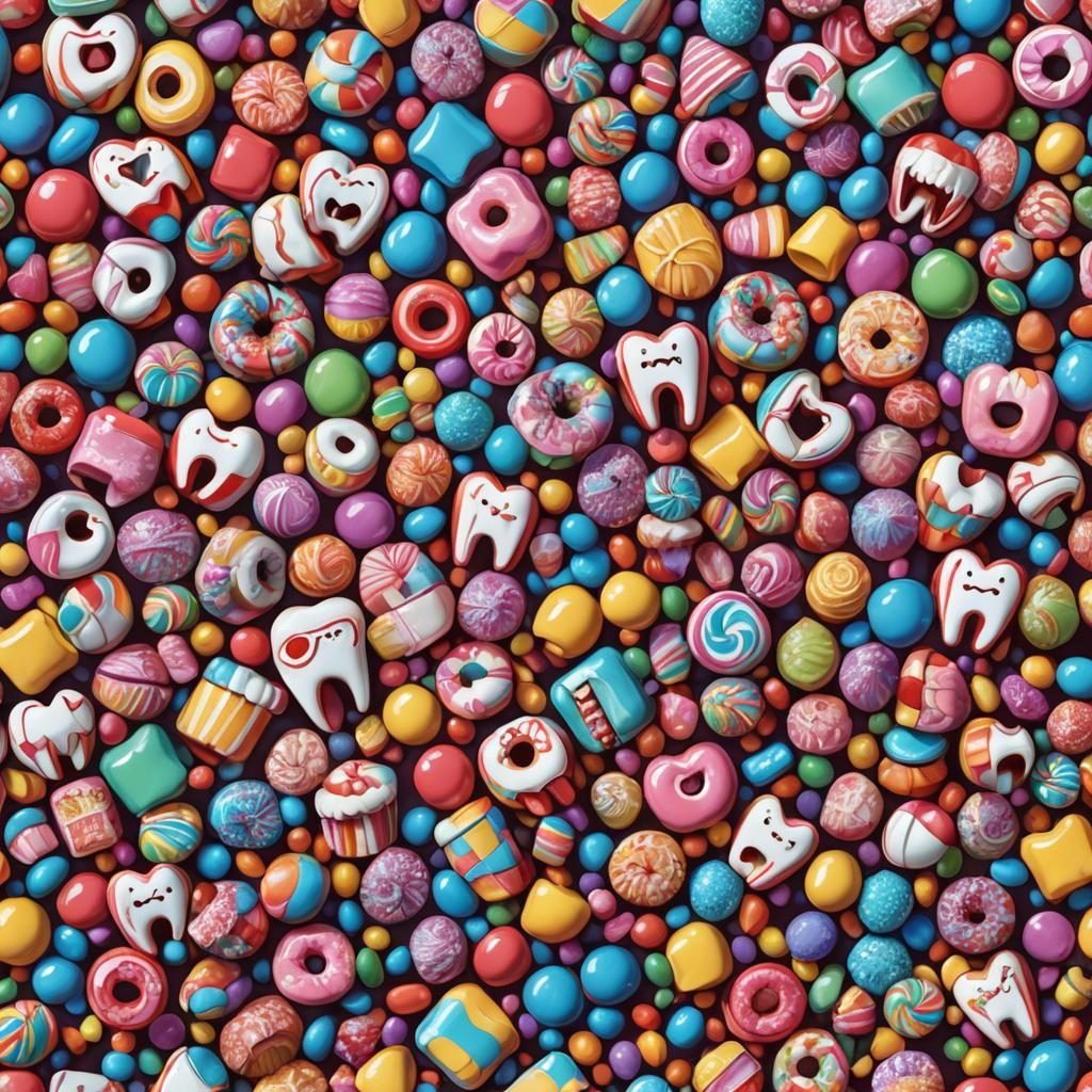 Candy Teeth - AI Generated Artwork - NightCafe Creator