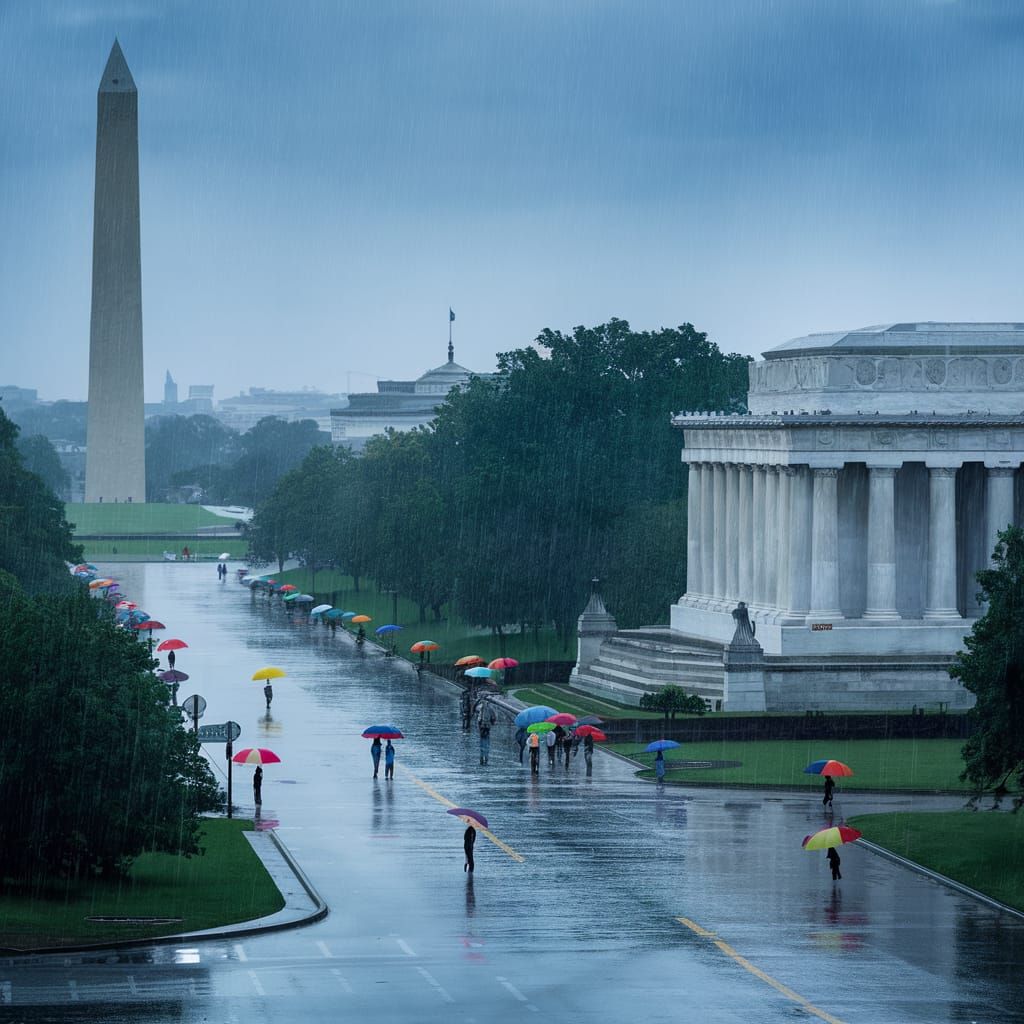 a rainy June day in Washington, DC - AI Generated Artwork - NightCafe ...