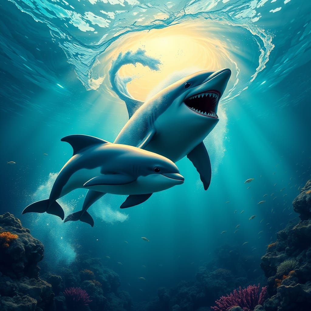 the dolphin - Dolphins in Perilous Ocean Chase