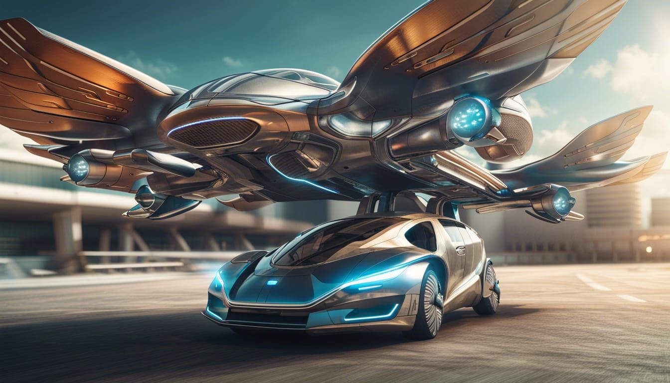 Futuristic flying car - AI Generated Artwork - NightCafe Creator