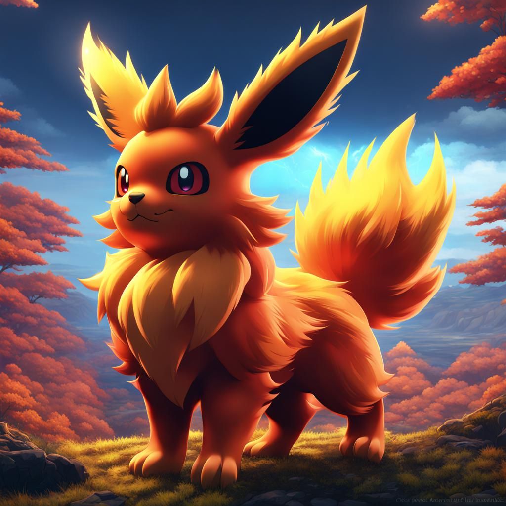 pokemon flareon 4 - AI Generated Artwork - NightCafe Creator