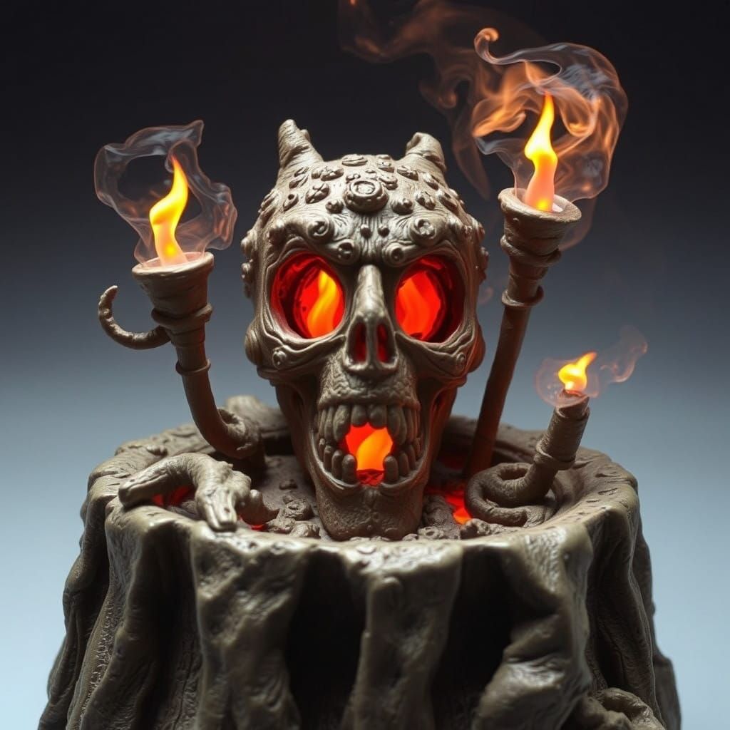 Representation of an ancient deity made of Clay