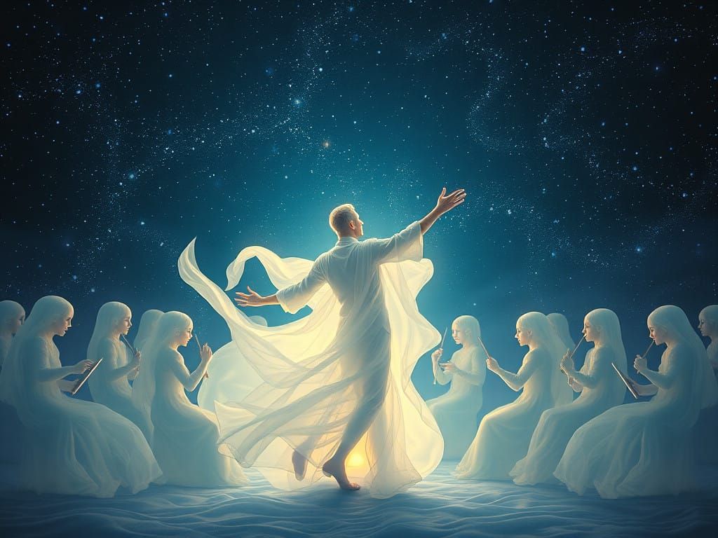 The disembodied ghost conductor gracefully