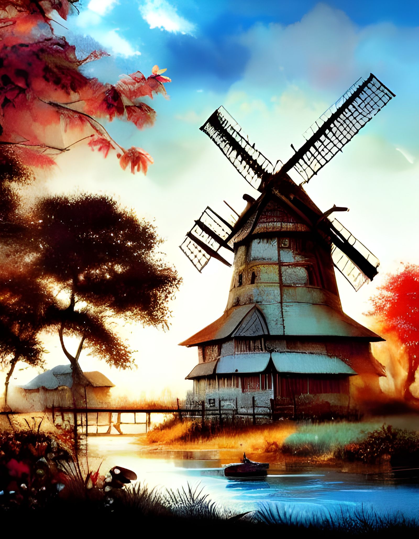 The Broken Windmill - AI Generated Artwork - NightCafe Creator
