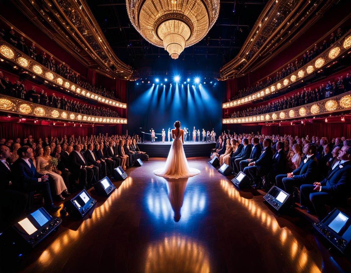 Opera Singer on Theater Stage - AI Generated Artwork - NightCafe Creator