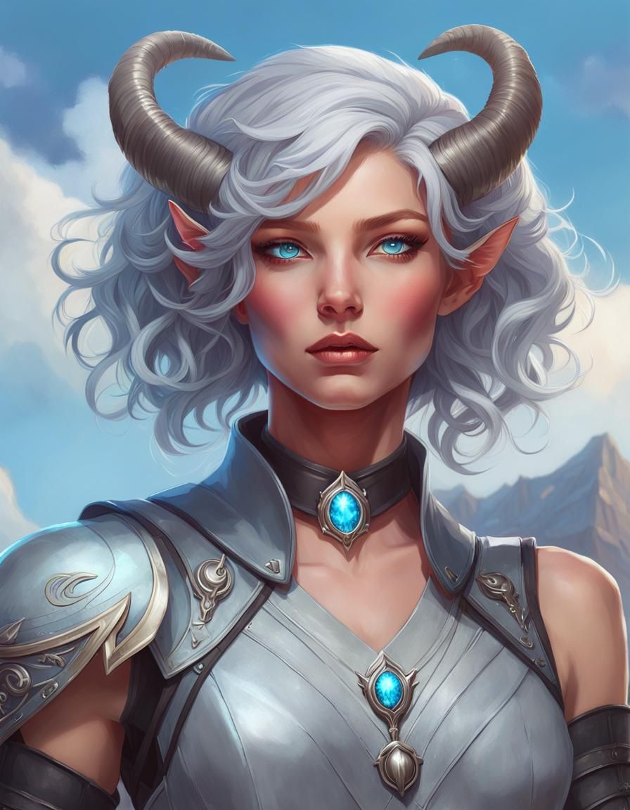 Tiefling x Elf Knight - AI Generated Artwork - NightCafe Creator