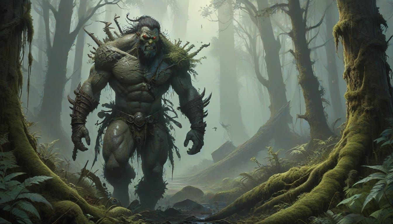 Forest wildman - Muscular Cyclops Strolls Through Mysterious...
