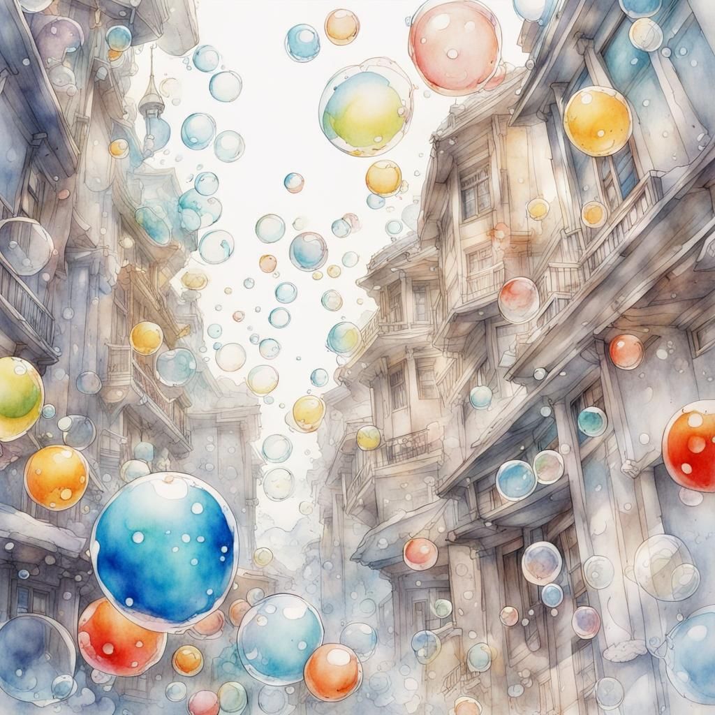 BUBBLE INVASION - AI Generated Artwork - NightCafe Creator