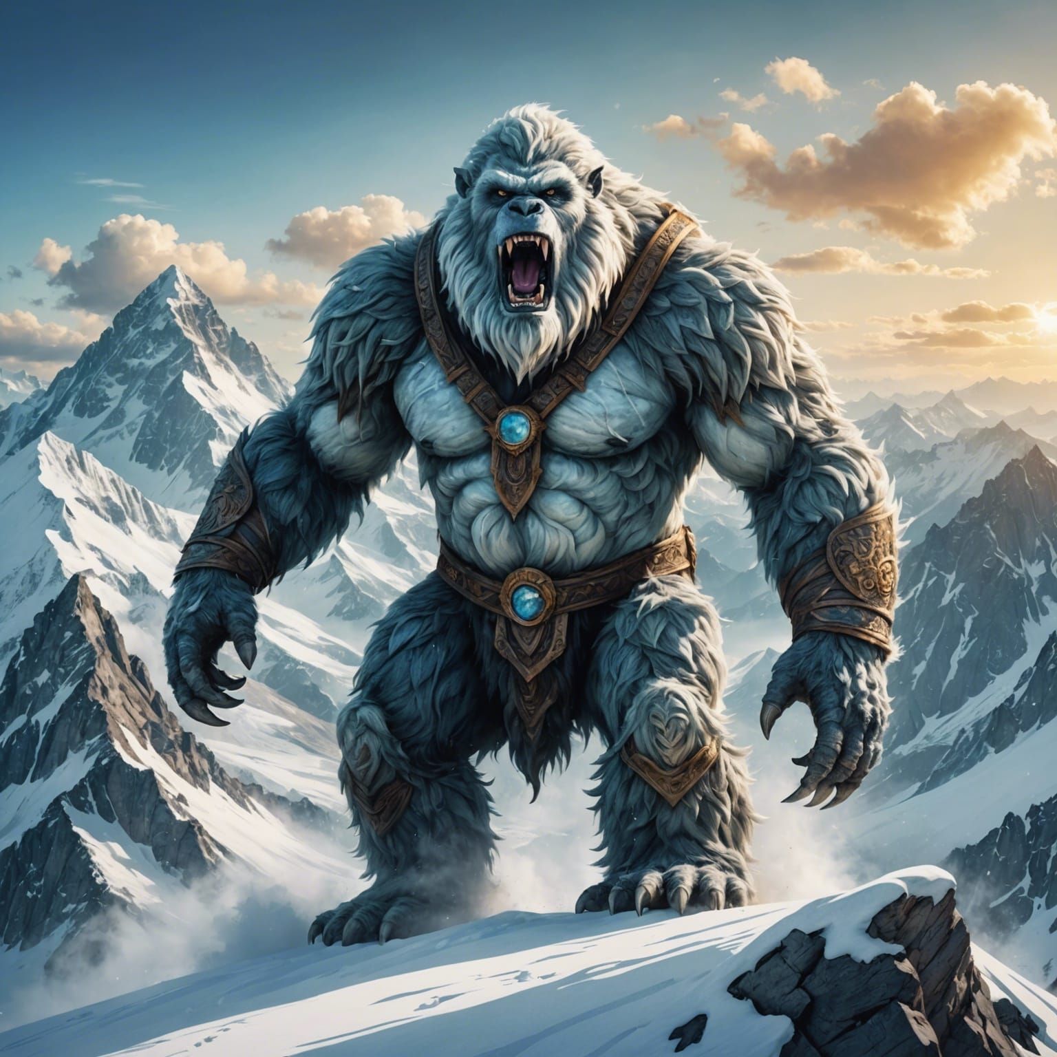 Yeti Fighter - AI Generated Artwork - NightCafe Creator