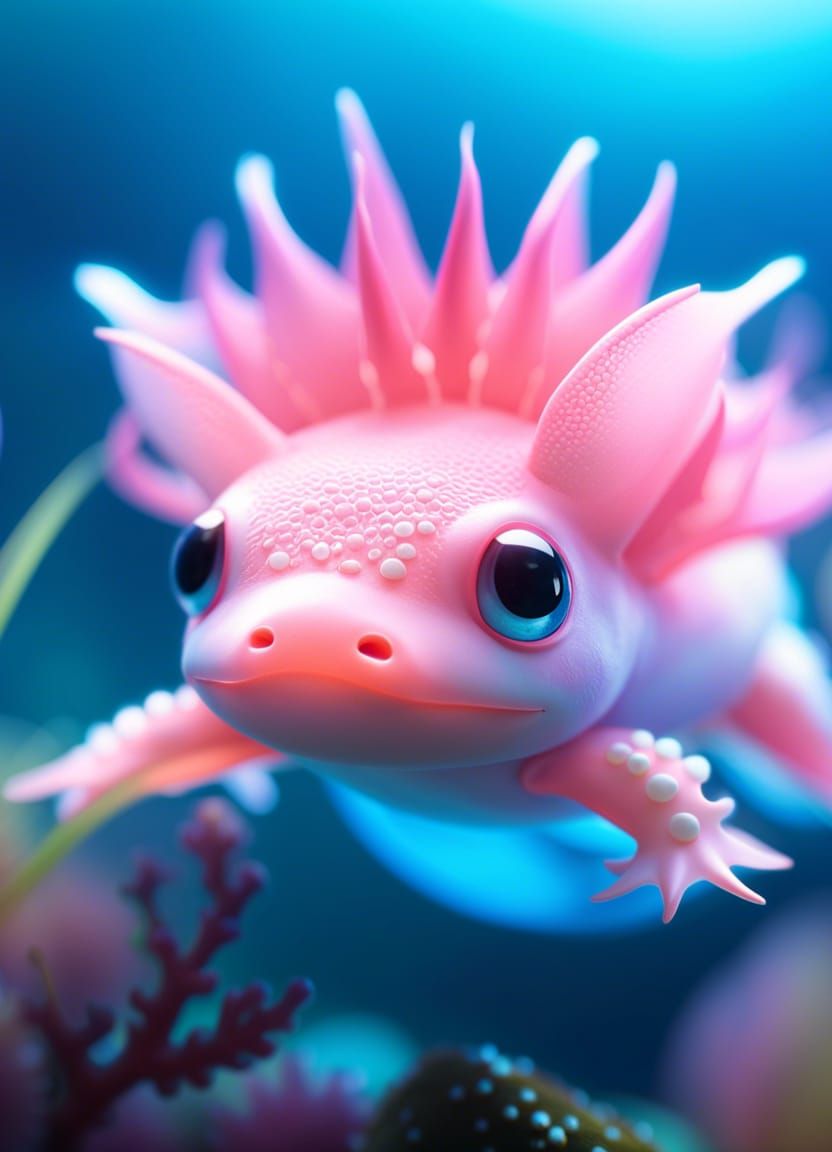 Cutest Axolotl - AI Generated Artwork - NightCafe Creator