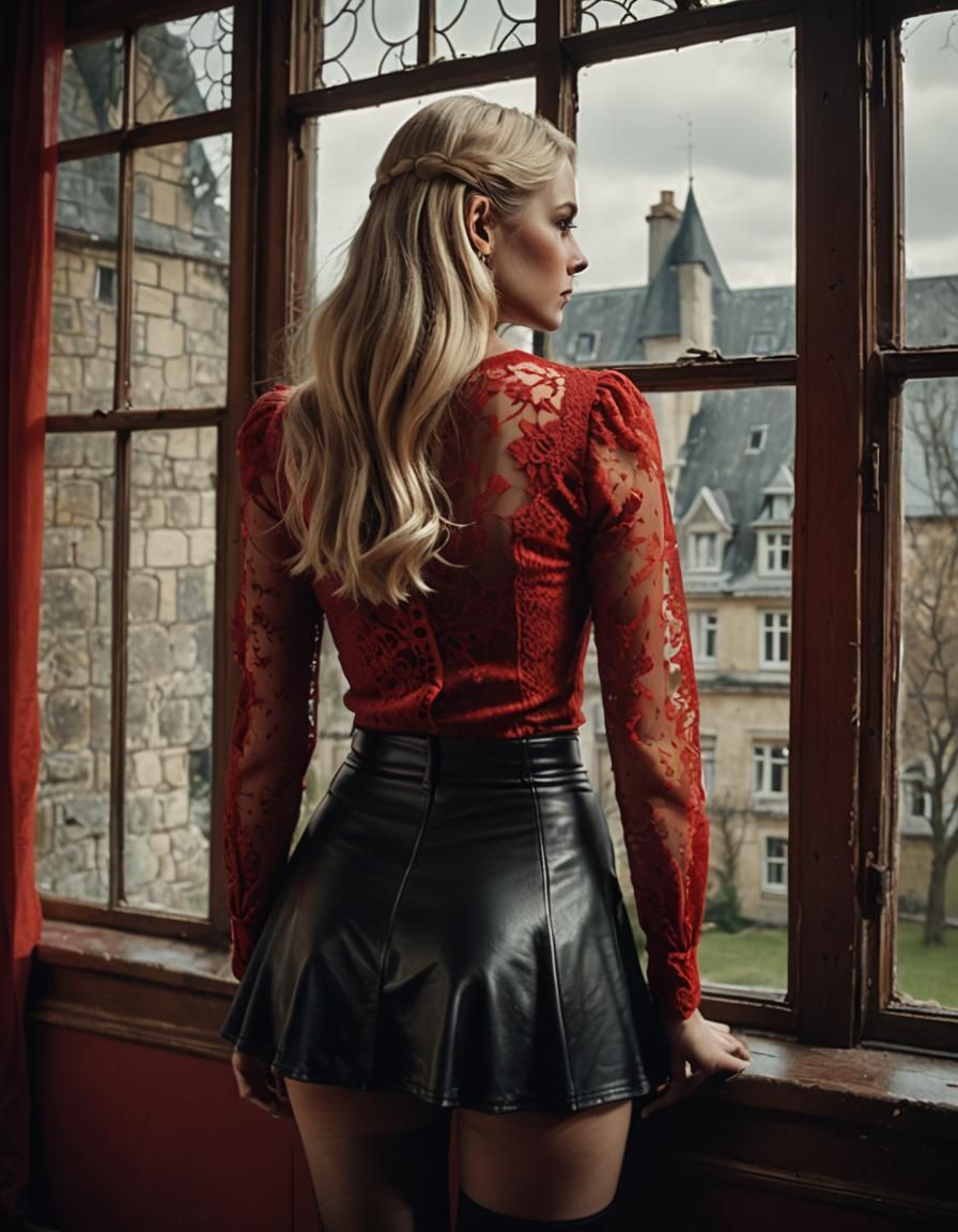 Looking outward from the Scottish castle - AI Generated Artwork - NightCafe Creator