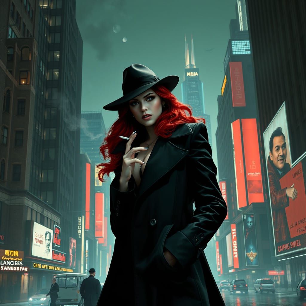 Special Agent Nancy Goldberg - Confident Cyberpunk Femme Fat...