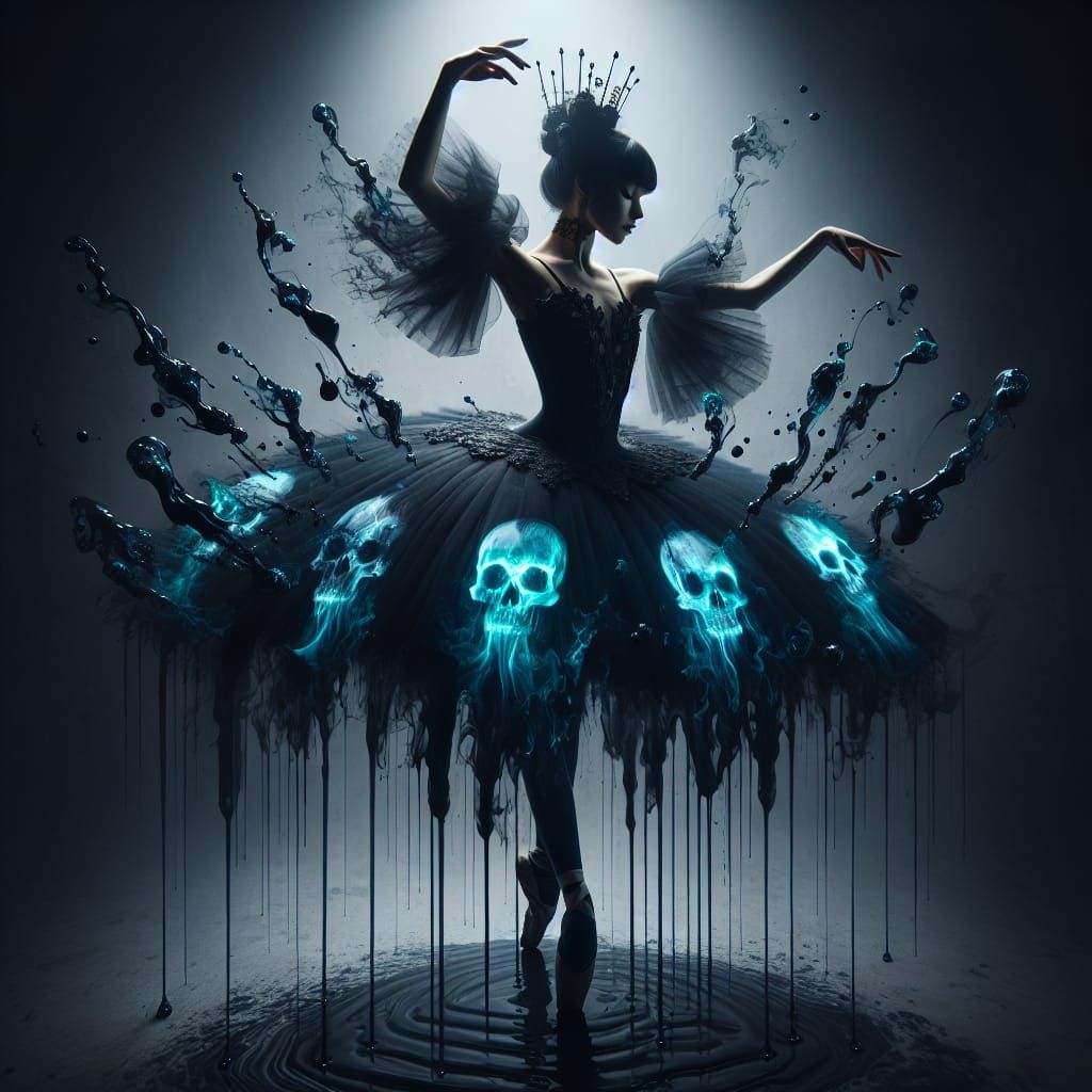 Death Dancer - Ethereal Gothic Ballerina Dances in Shadows