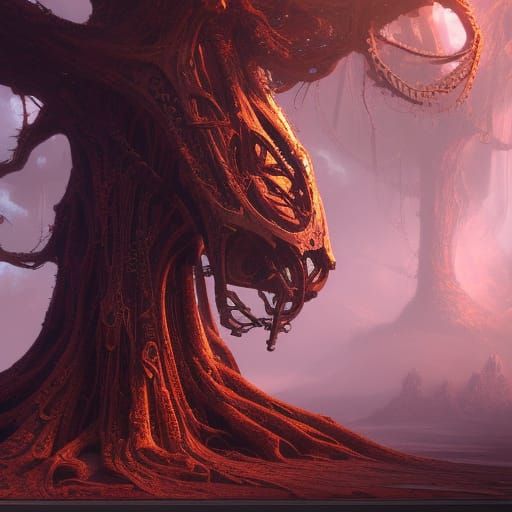 The Birthpod of biomechanical tree - AI Generated Artwork - NightCafe ...