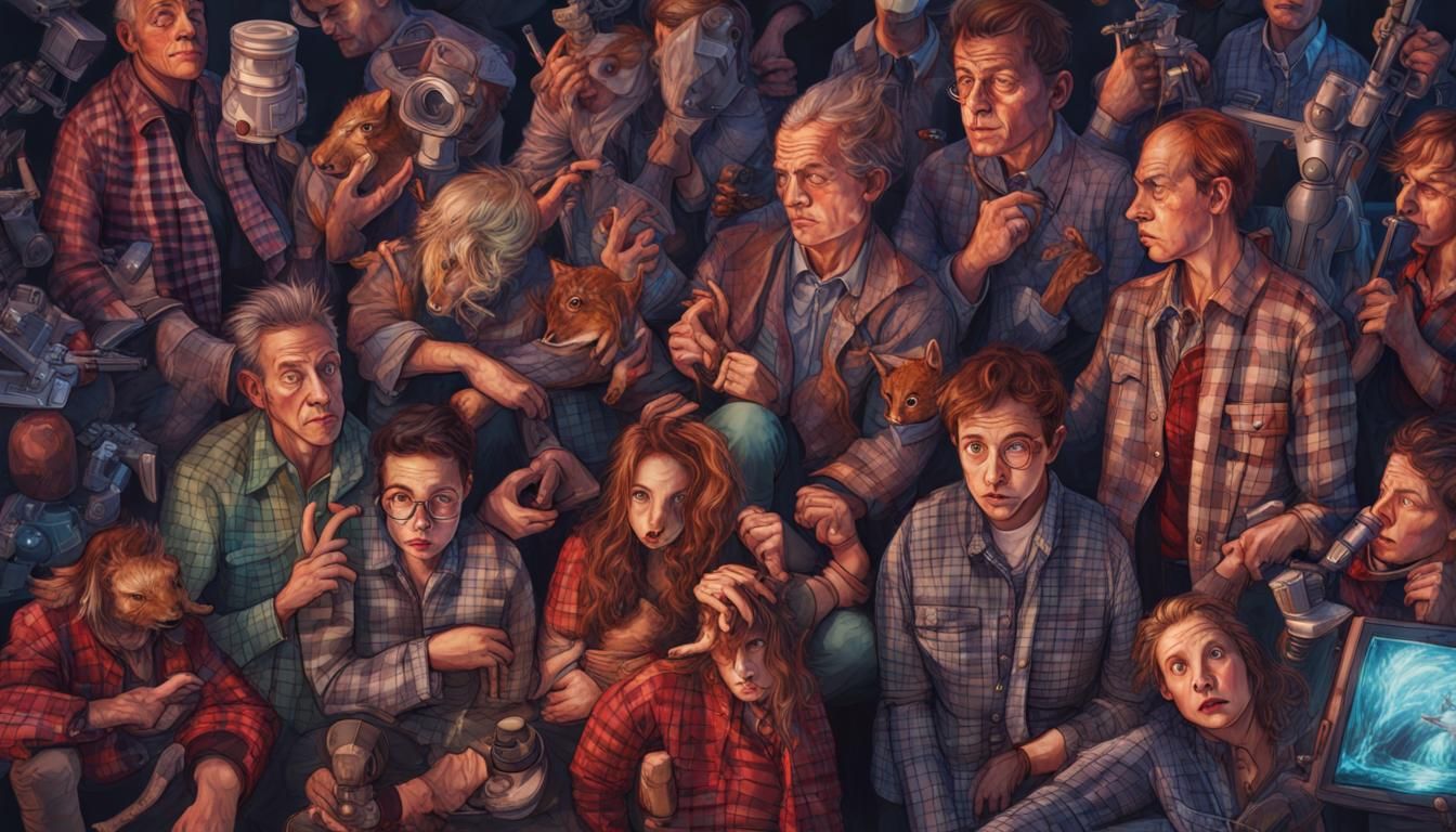 Plaid people - AI Generated Artwork - NightCafe Creator