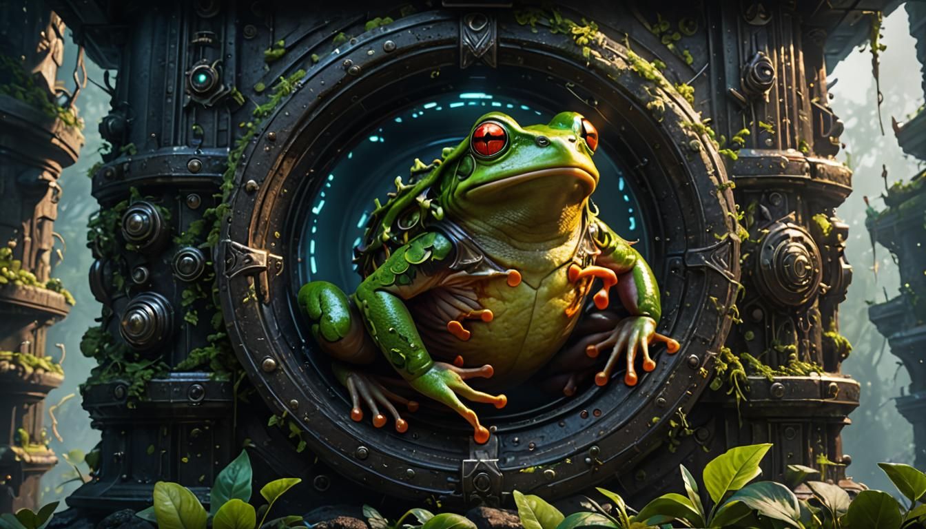 Frog Blast The Vent Core! detailed matte painting, deep color ...