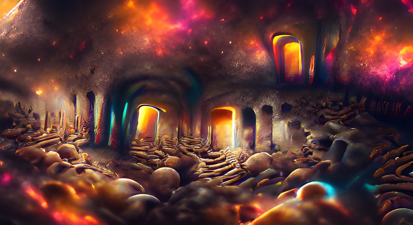 Inside the Space Abyss Catacombs 8k resolution Behance HD detailed ...
