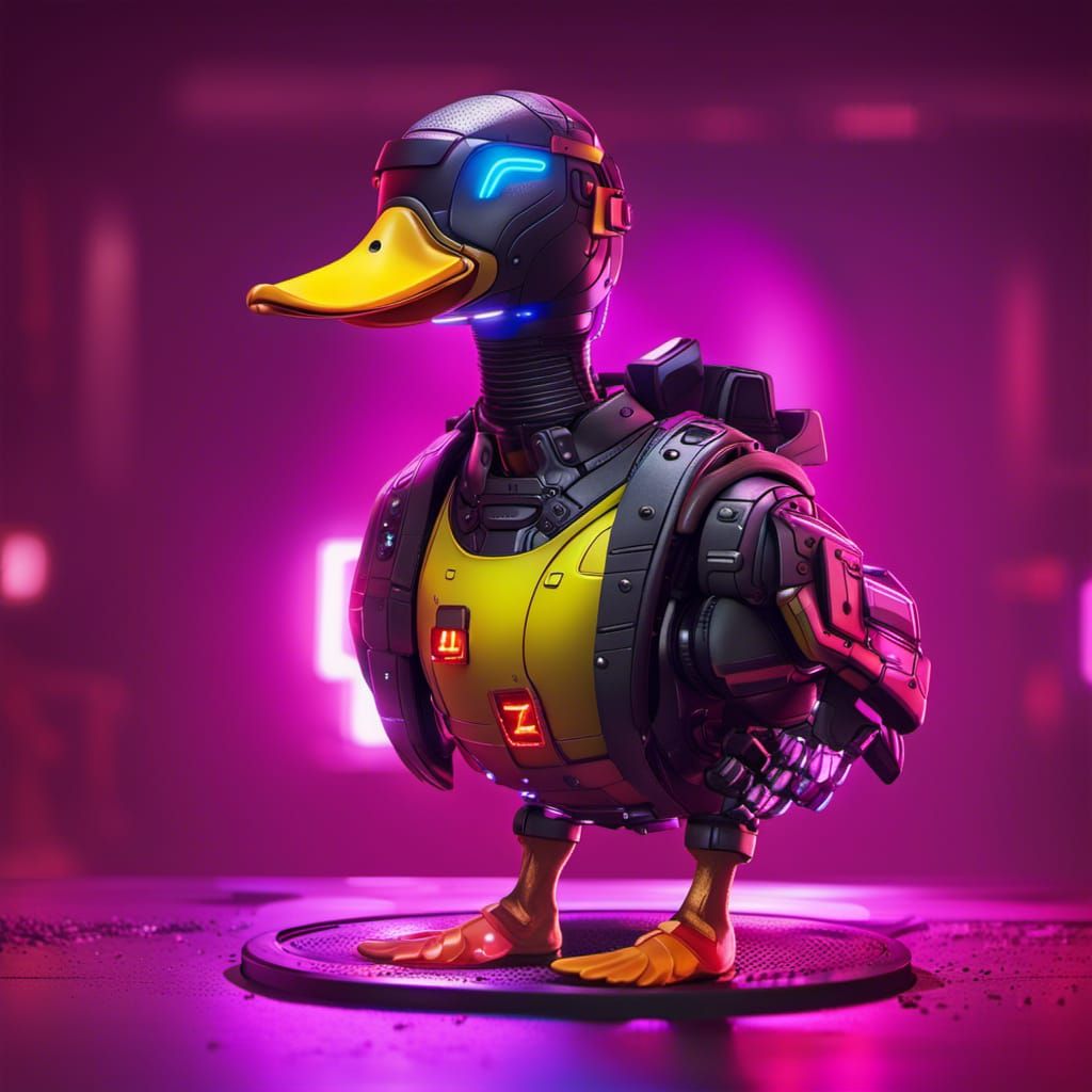Sci-fi duck cyborg - AI Generated Artwork - NightCafe Creator