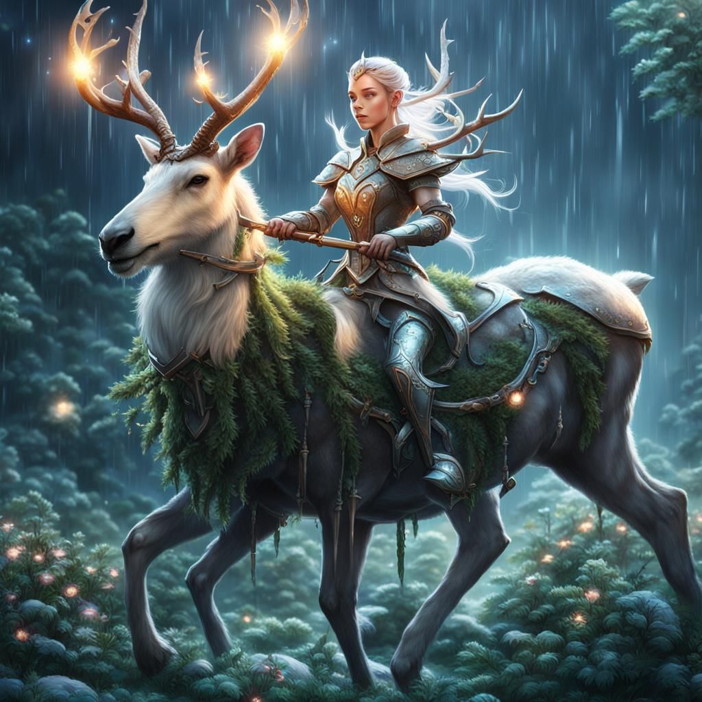 ELF ON REINDEER - AI Generated Artwork - NightCafe Creator
