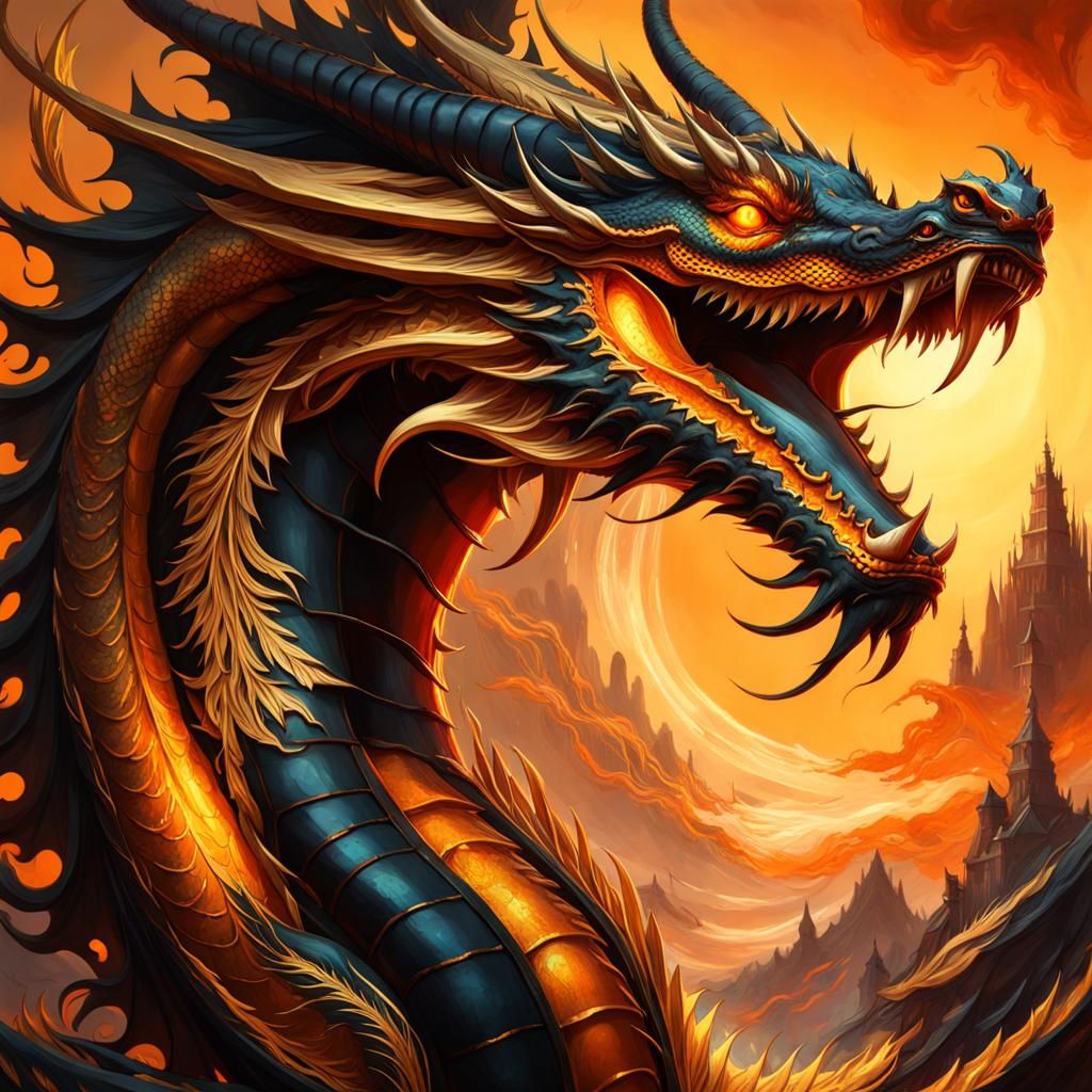 Serpent Dragon - AI Generated Artwork - NightCafe Creator