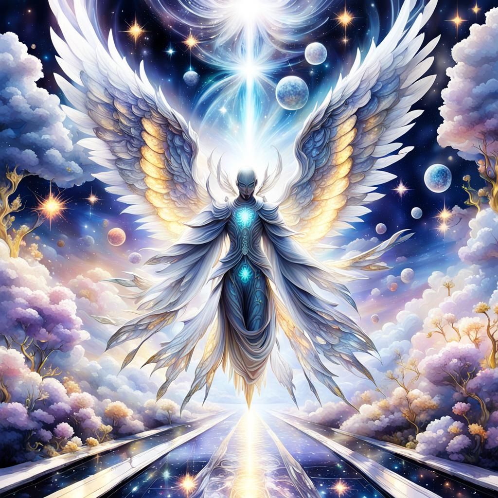 disappearing into the secret world of silver lining shining brightly like nebulous lights ...