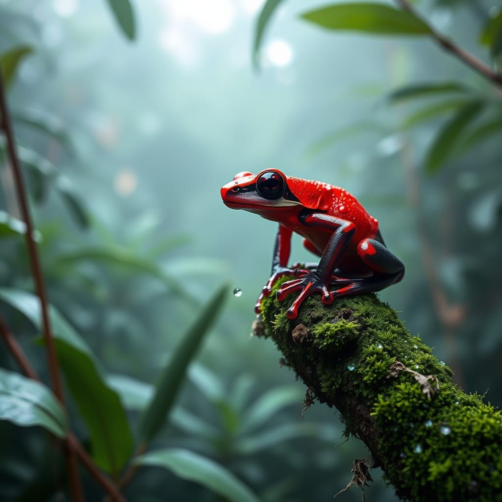 Vibrant Rainforest Portrait in Cinematic HDR - AI Art