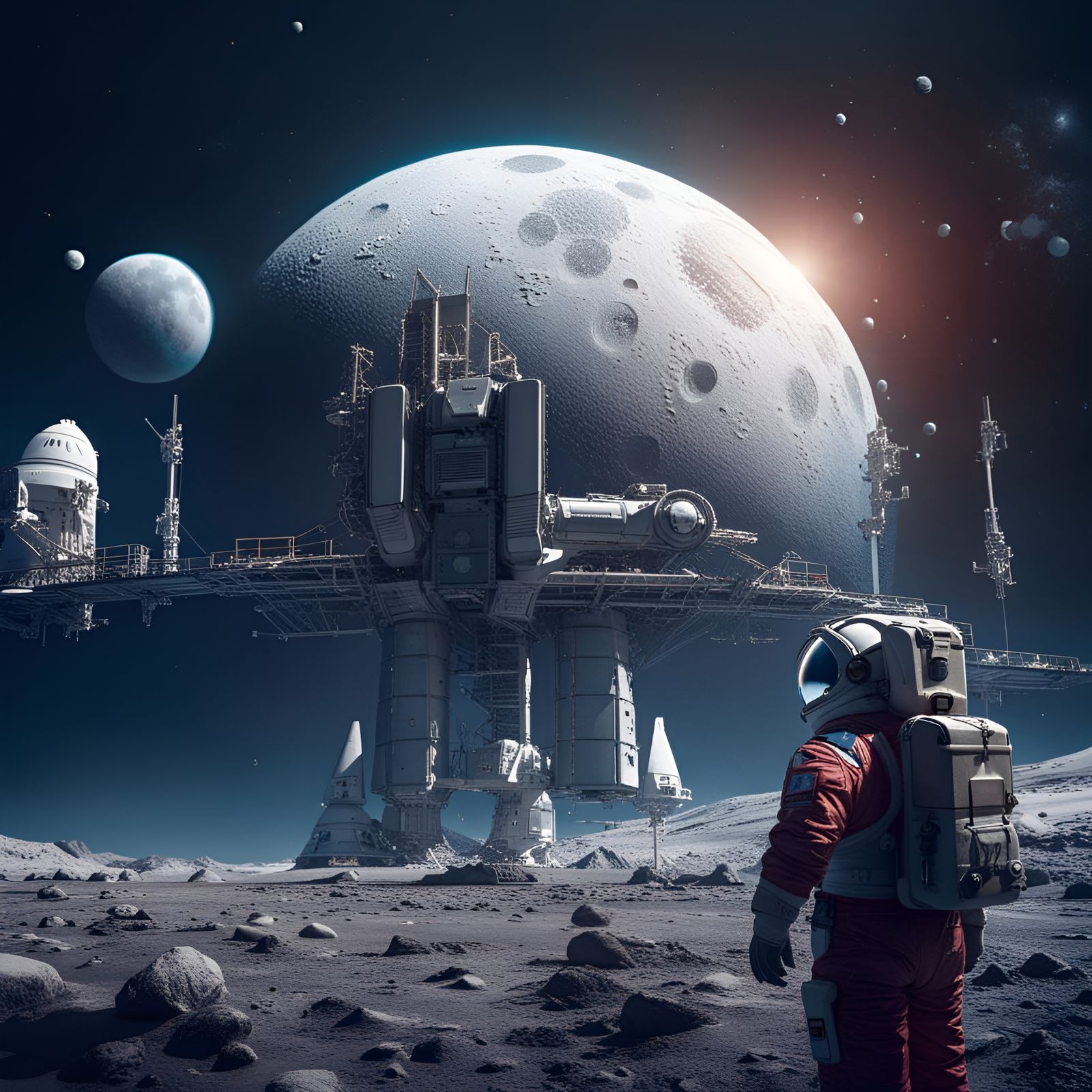 Mars station - AI Generated Artwork - NightCafe Creator