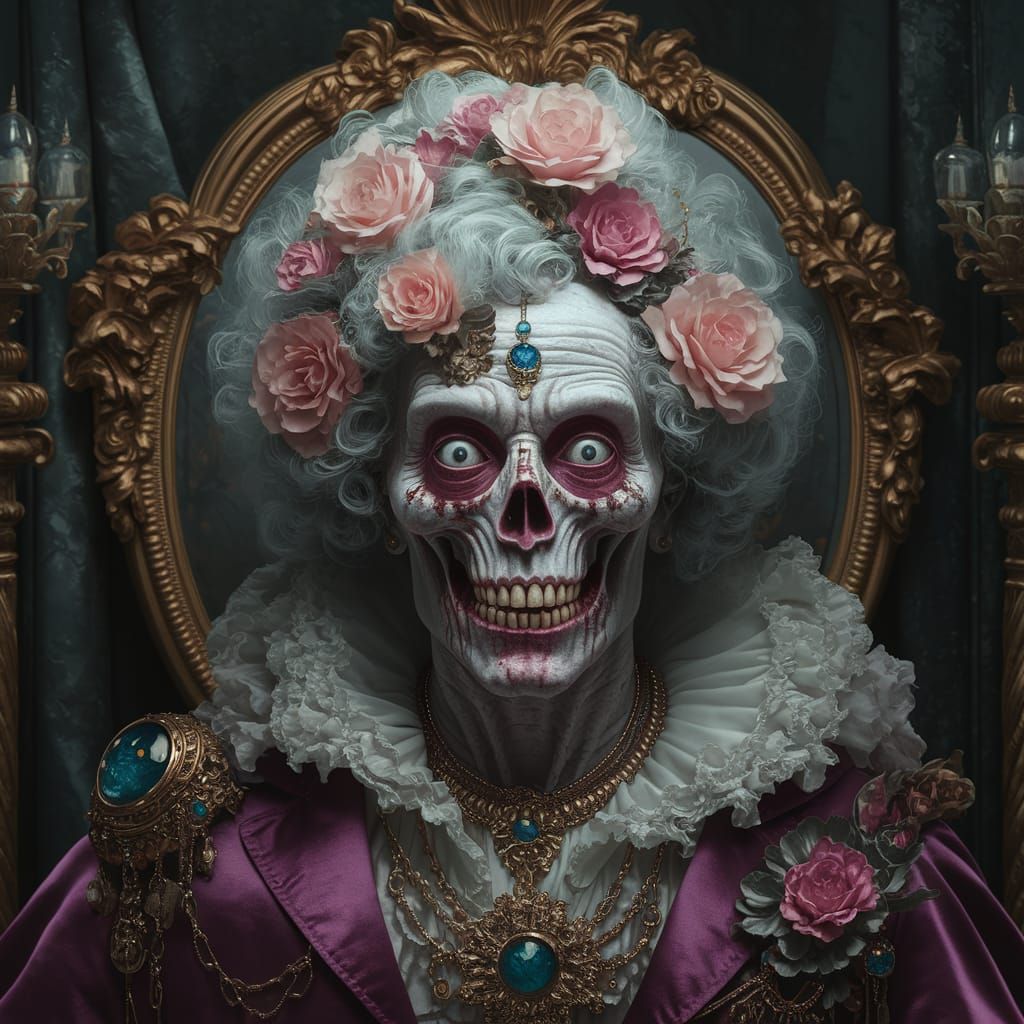 Ethereal Horror Scene in Dark Baroque Style - AI Art