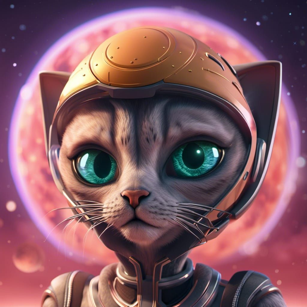 Alien feline creature - AI Generated Artwork - NightCafe Creator