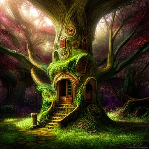 Pixie Tree - AI Generated Artwork - NightCafe Creator