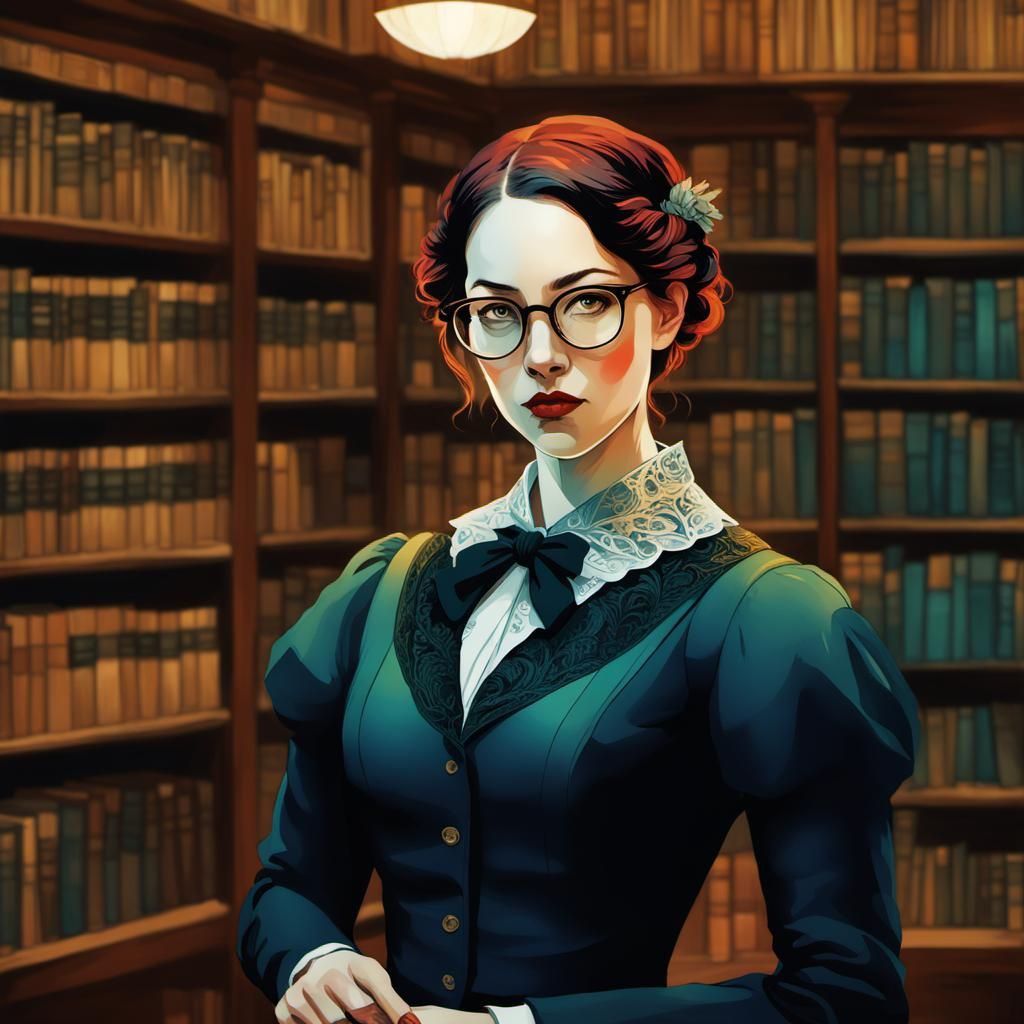 Victorian Librarian - AI Generated Artwork - NightCafe Creator