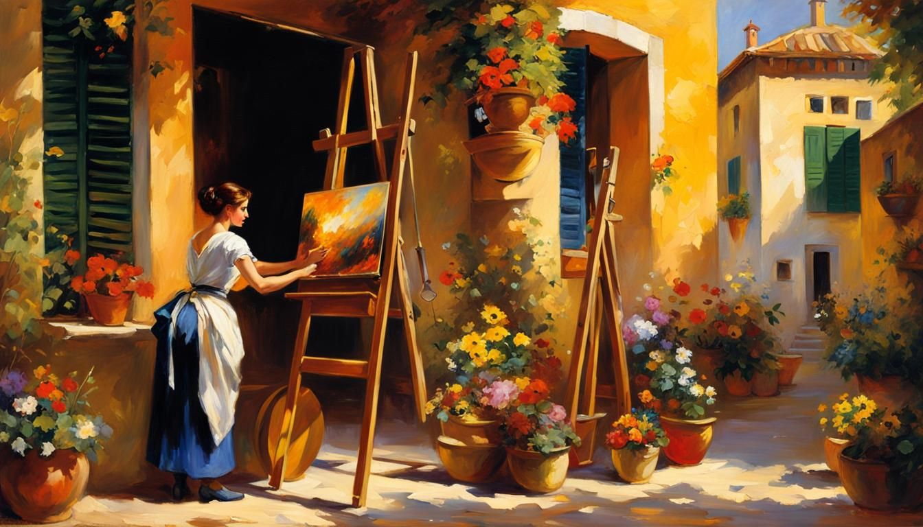 Painting by Walter Rane, Alex Hirsch, Leonid Afremov, Bartolomé Esteban ...