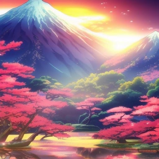 beautiful japanese landscape 38 - AI Generated Artwork - NightCafe Creator