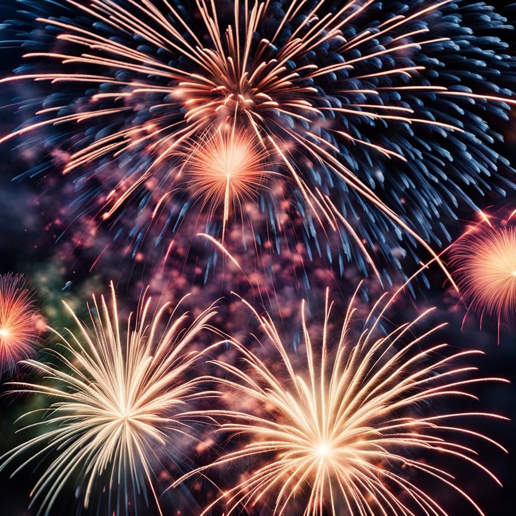 fireworks for new year Professional photography, bokeh, natural ...