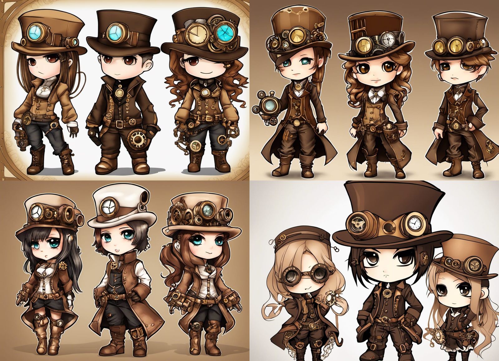 Chibi Steampunk - AI Generated Artwork - NightCafe Creator