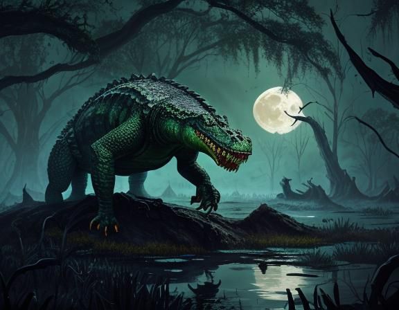 Monster Croc - AI Generated Artwork - NightCafe Creator