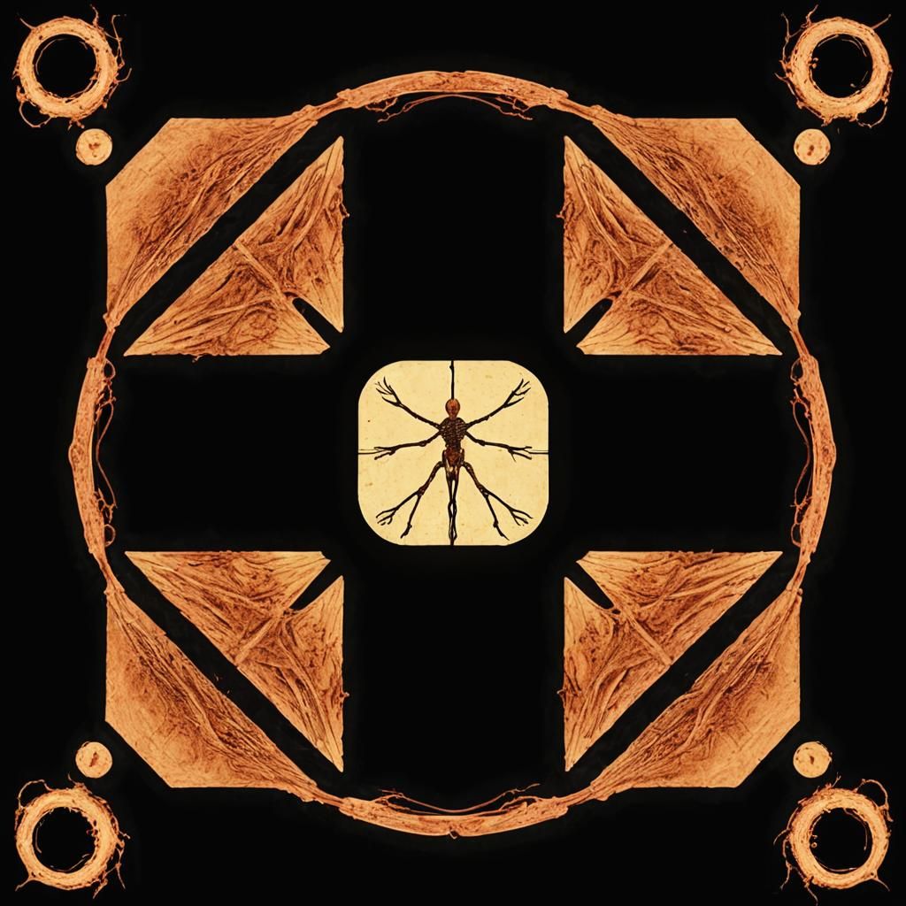 distorted humanoid form with impossibly long limbs and disjointed ...